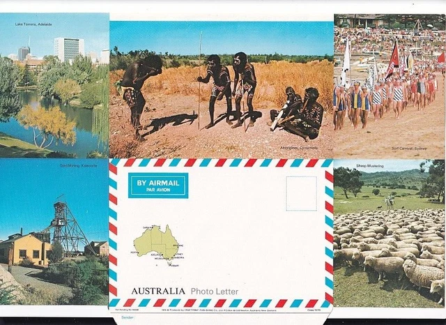 AUSTRALIA.... 1978 X6 different Airmail Photo letters unfolded $36.00 ...
