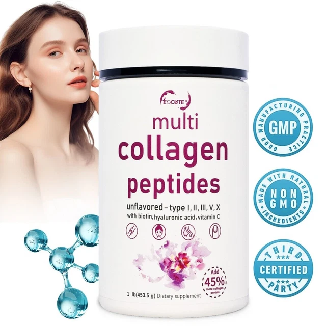 MULTI COLLAGEN PEPTIDES Powder -Hydrolyzed (Type I, II, III, V, and X ...