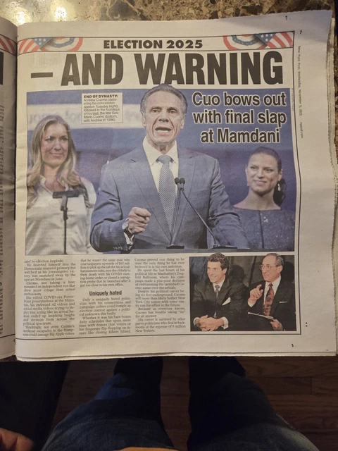 NEW YORK POST: Zohran Mamdani Wins NYC Mayoral Election THE RED APPLE ...