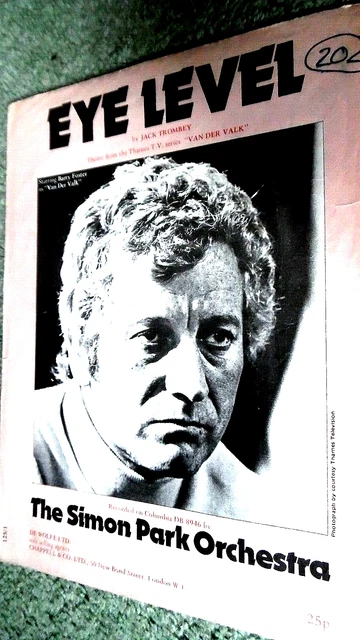 THE SIMON PARK Orchestra: Eye Level (Sheet Music) 1971 Van Der Valk Tv ...