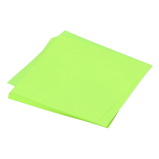 25 SHEET ORIGAMI Paper Fluorescent Green 4x4 Inch Square Sheet $12.57 ...