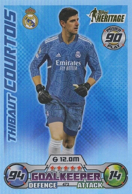 MATCH ATTAX 2022/23 22/23 Thibaut Courtois Heritage Card No 473 EUR 2 ...