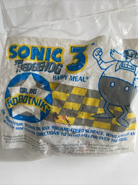 SONIC THE HEDGEHOG 1993 Dr Ivo Robotnik Toy Car Sega Macdonalds ...