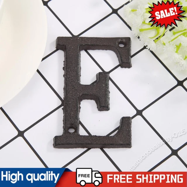METAL LETTERS CAST Iron House Sign Doorplate DIY Cafe Wall Decoration ...