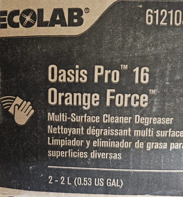 ECOLAB OASIS PRO 16 Orange Force Multi-Surface Cleaner Degreaser- (2 )2 ...
