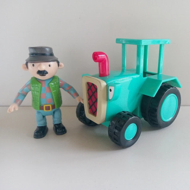 BOB THE BUILDER Travis The Tractor Toy Vehicle Working With Farmer ...