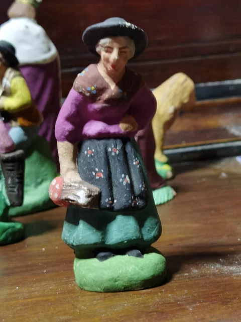 LA PORTEUSE DE bois 9 cm santons de provence vers 1950. EUR 3,95 ...