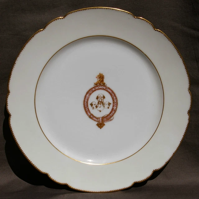 ASSIETTE EN PORCELAINE De Paris Manufacture Jacquel Rue De La Paix ...