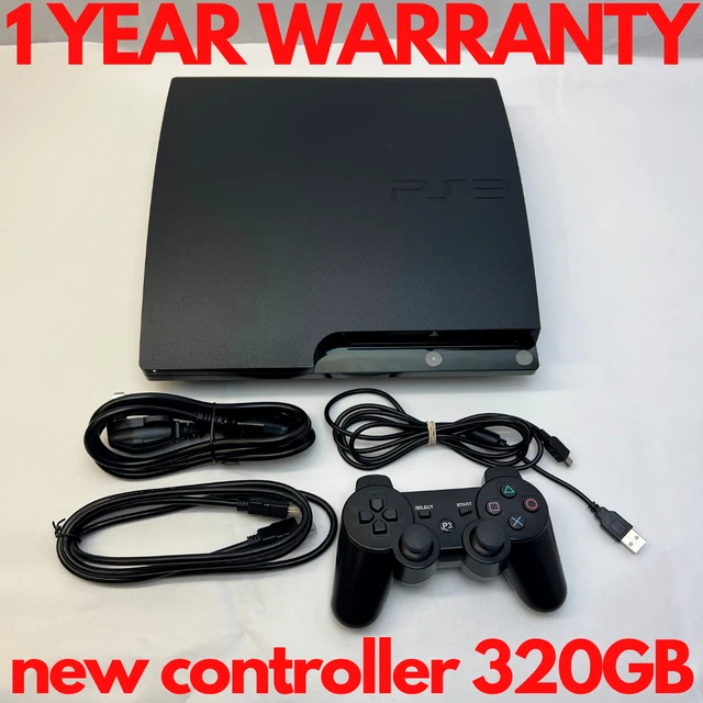 SONY PLAYSTATION 3 PS3 Slim 320GB Console Charcoal Black New controller ...