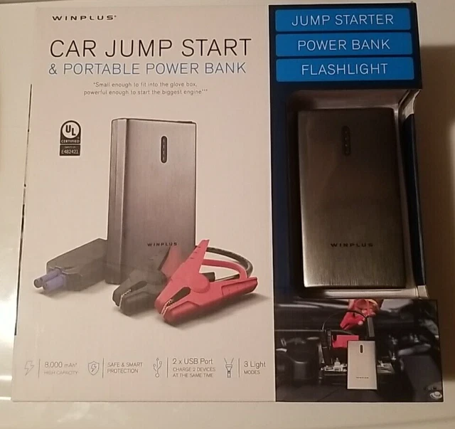 WINPLUS 12V CAR Jump Starter Portable Power Bank AC56388 Capacity 8000mAh 39.99 PicClick