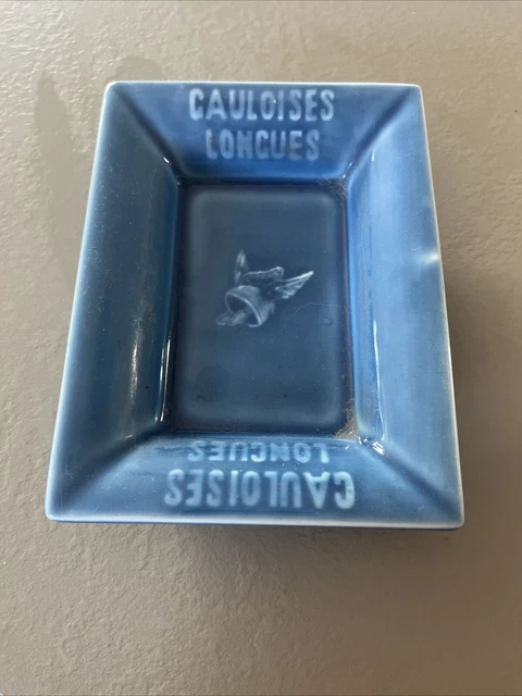 ANCIEN CENDRIER PUBLICITAIRE de bistrot Gauloises Longues en céramique ...