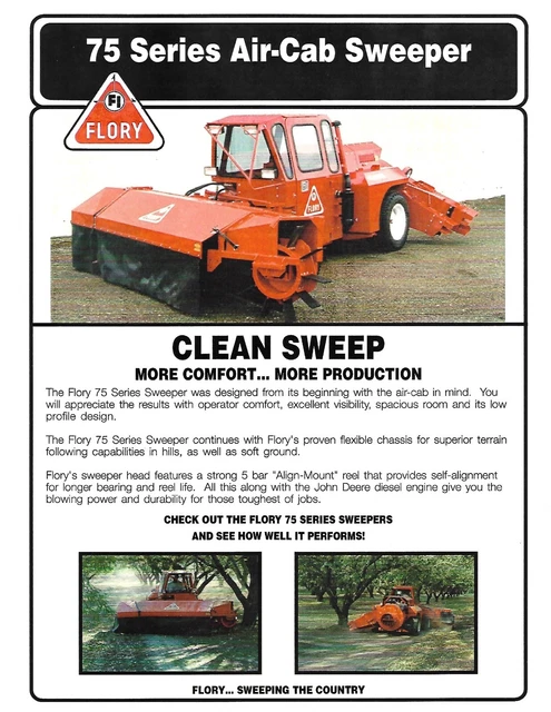 FARM EQUIPMENT DATA Sheet - Flory - 75 - Sweeper Orchard Nut - Brochure ...