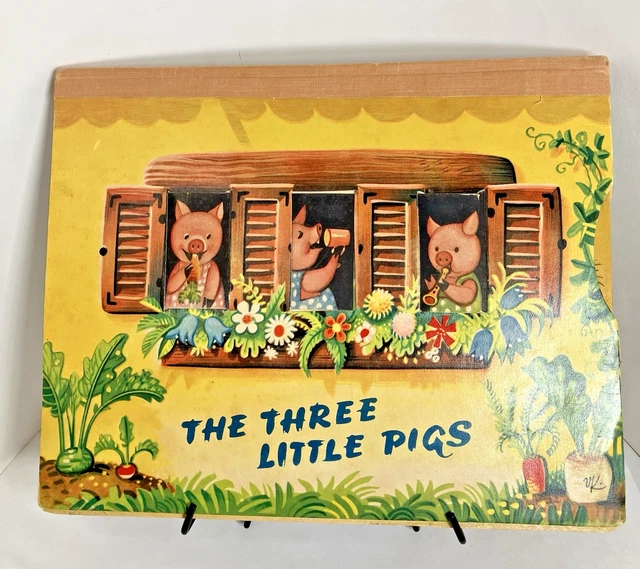 GOLDILOCKS THREE BEARS Three Little Pigs Pop Up Book Bancroft 1961 Flip ...