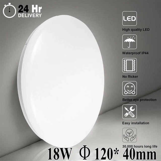 ROUND LED SURFACE Mount Fixture Ceiling Light Kitchen Bedroom Panel ...