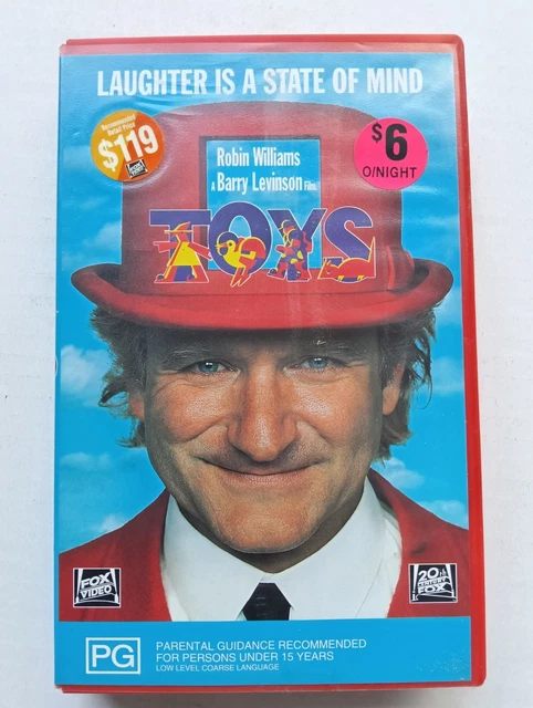 TOYS VHS 1993 Robin Williams - RARE - Vintage - Big Box Ex Rental PAL ...