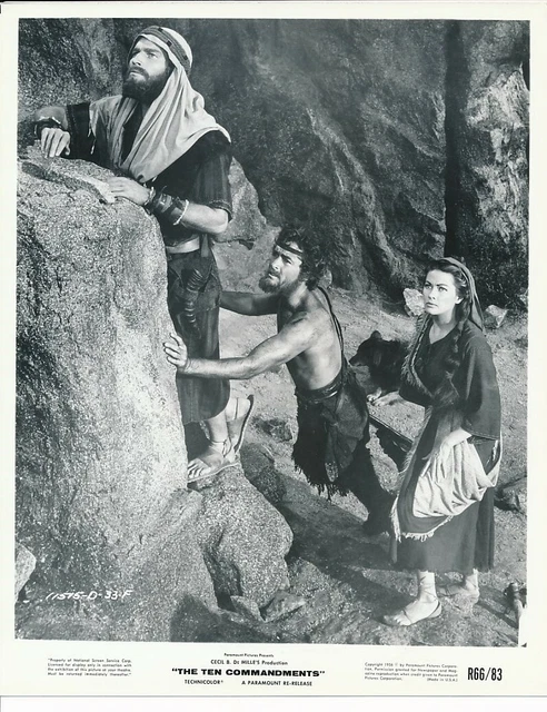 Charlton Heston Moses John Derek Shirtless Vintage The Ten Commandments