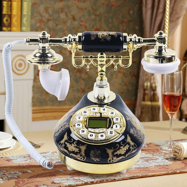 VINTAGE CERAMIC TELEPHONE Old Fashioned Desk European Phone US £32.27 ...