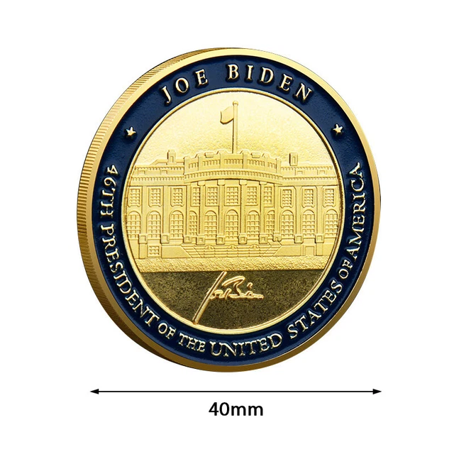 LE 46E PRÉSIDENT des États-Unis Joe Biden Commémorative Coin Souvenirs ...