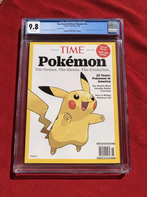 2024 TIME MAGAZINE 25 Years Of Pokemon Special Edition Pikachu Cgc 9.8 ...