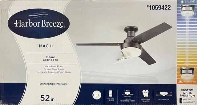 Harbor Breeze 52 Ceiling Fan Helix Ii Cobalt Blue | Shelly Lighting