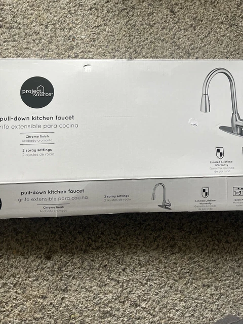 NEW PROJECT SOURCE Pull Down Kitchen Faucet Stainless Steel Finish ...