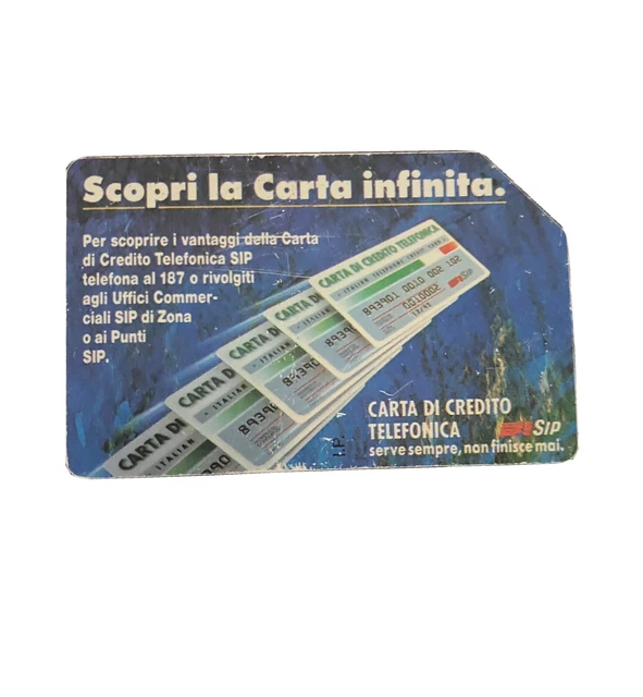 CARTA TELEFONICA RARA anni 90 - Scopri La Carta Infinita EUR 55,00 ...