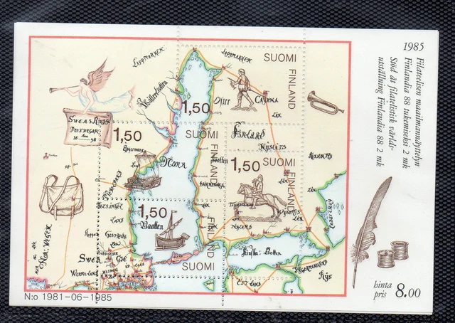 1985 FINLAND MAP Leaf of the Year (CT-423) £2.53 - PicClick UK