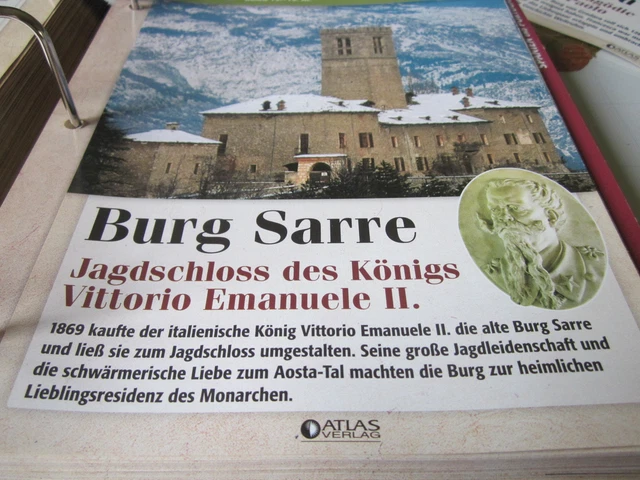 BURGEN UND SCHLÖSSER Italien Burg Sarre Jagdschloss König Vittorio ...
