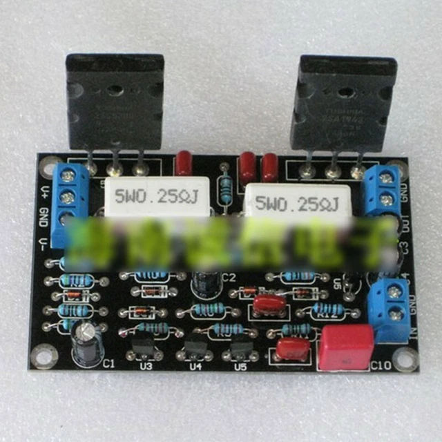 100W 2SC5200+2SA1943 AUDIO Amplifier Board HiFi Mono Channel Post-Stage ...
