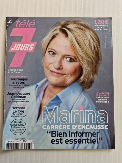 TÉLÉ 7 JOURS N°3123 Marina, Goldman ... EUR 3,50 - PicClick FR