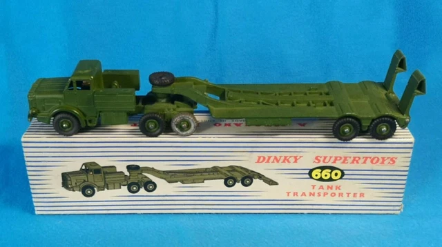 DINKY BOXED SUPER TOYS 660 Military TANK Transporter Vehicle ORIGINAL ...