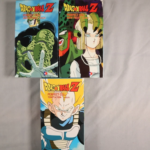 DRAGON BALL Z VHS Perfect Cell Set of 3 Unstoppable Hunt For 18 ...
