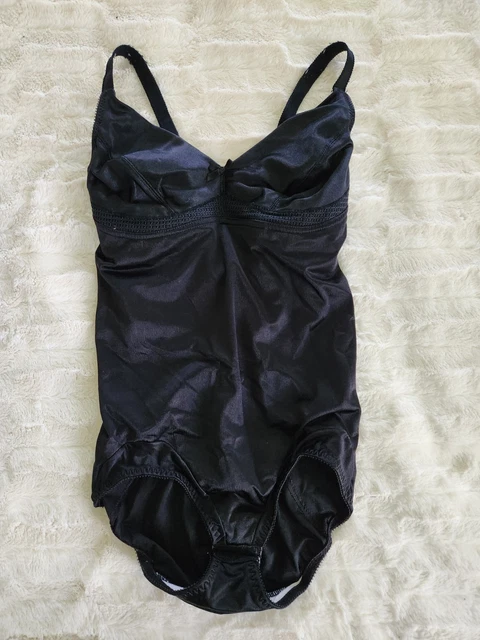 VINTAGE SEARS BLACK One Piece Body Suit Shaper Women's Size 34B £11.50 ...