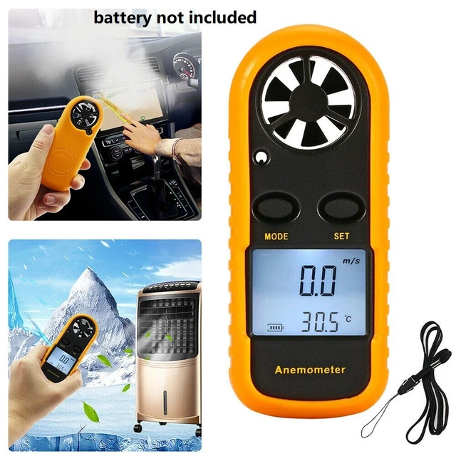 DIGITAL LCD AIR Wind Speed Pocket Anemometer Gauge Meter Tester ...