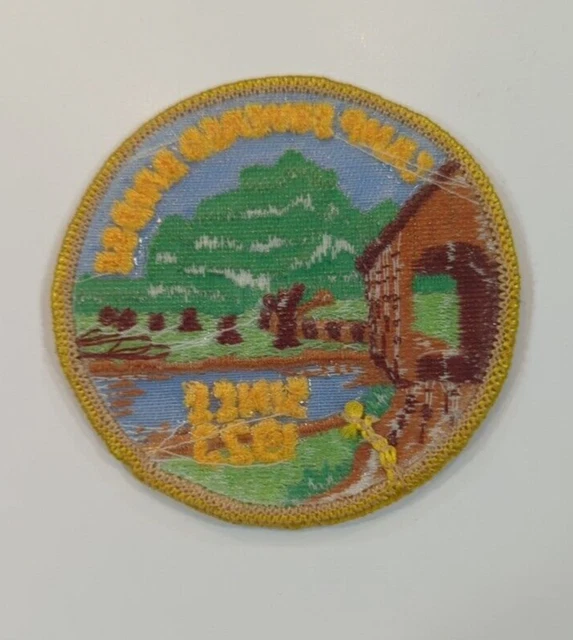VINTAGE CAMP COVERED Bridge Old Kentucky Home Council Scouts Badge BSA ...