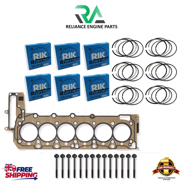 BMW N57 N57D30 Piston Anneaux Tête Joint + Boulon Set 3.0 Diesel 3 7 ...