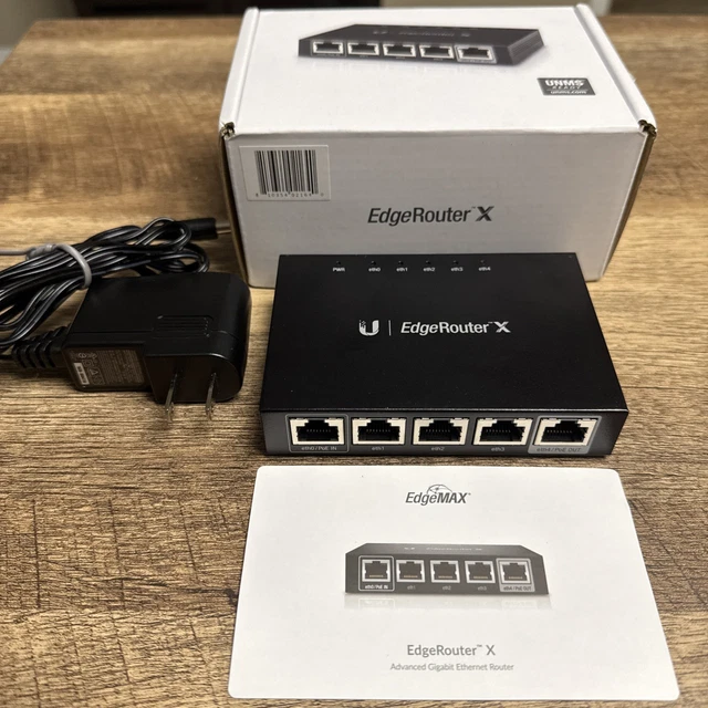 UBIQUITI NETWORKS ER-X EdgeRouter X 5-Port Gigabit Wired Router $60.00 ...