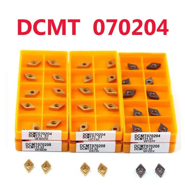 10 PIÈCES RENTABLES inserts en carbure DCMT070204 pour outil de coupe de tour C EUR 10,24 ...