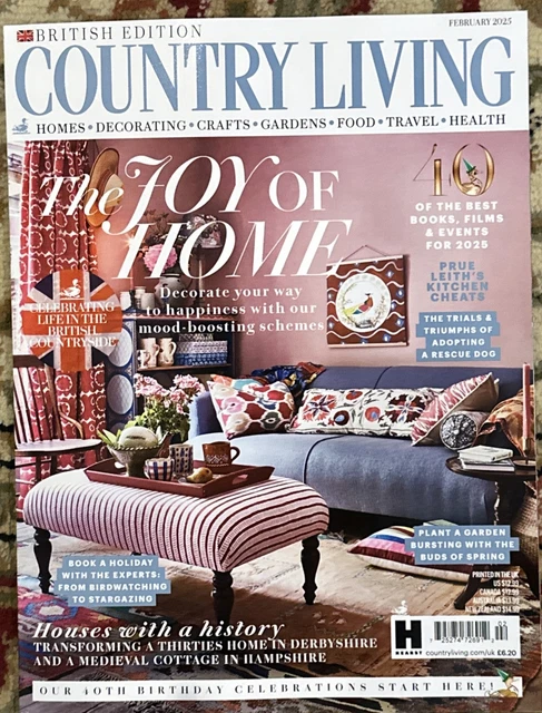 COUNTRY LIVING BRITISH Magazine February 2025 The Joy Of Home £16.62 ...