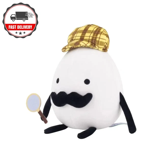 DETECTIVE EGG PLUSH Toy 25cm | Secret Staycation Game Stuffed Doll ...