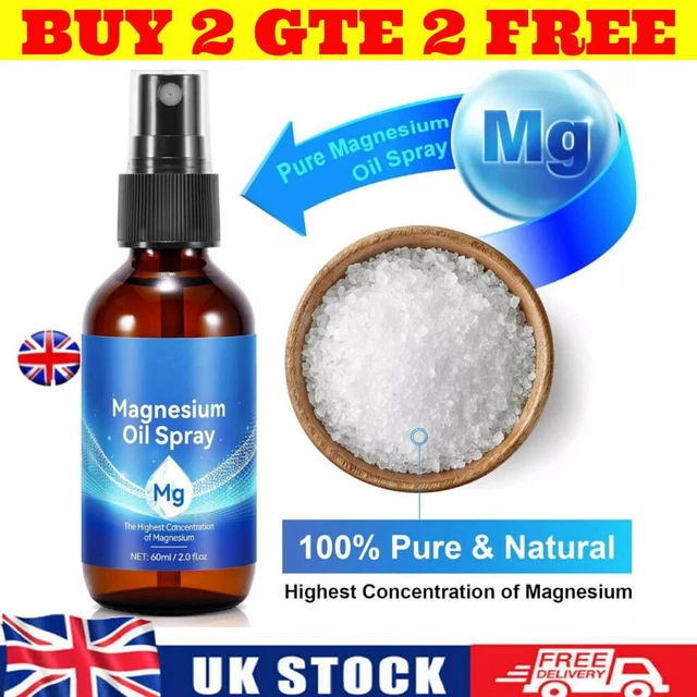 PURE MAGNESIUM OIL Spray - 100% Pure & Natural Magnesium Oil Spray NEW ...