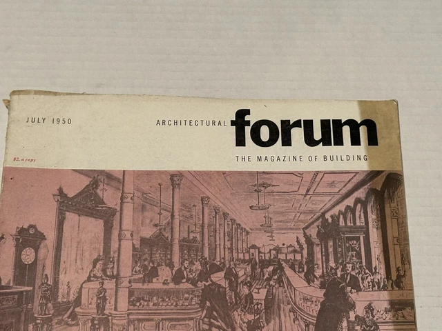 ARCHITECTURAL FORUM MAGAZINE JULY 1950 vintage MCM Church retail store ...