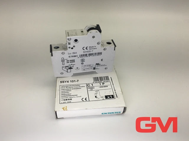 SIEMENS LEITUNGSSCHUTZSCHALTER 5SY4 101-7 MCB Miniature Circuit Breaker ...