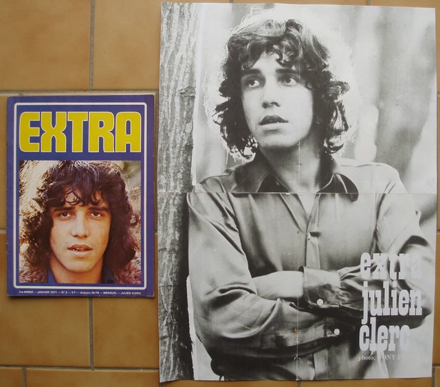 EXTRA 2 POSTER original Julien CLERC MUNGO JERRY DYLAN FLOYD HALLYDAY ...