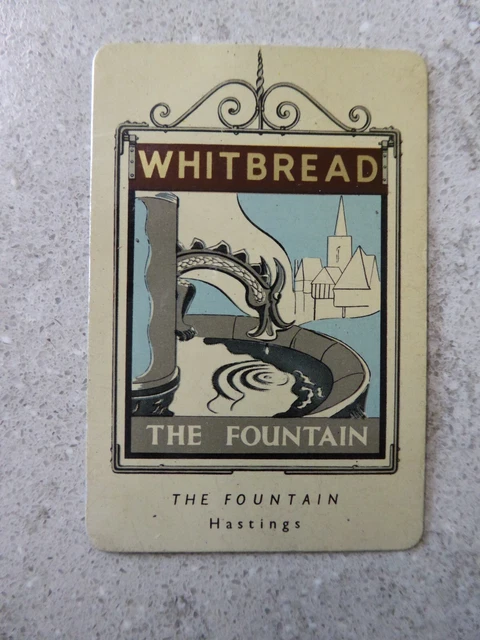 ORIGINAL WHITBREAD INN SIGN - The Fountain, Hastings, No.4 - 1st SERIES ...