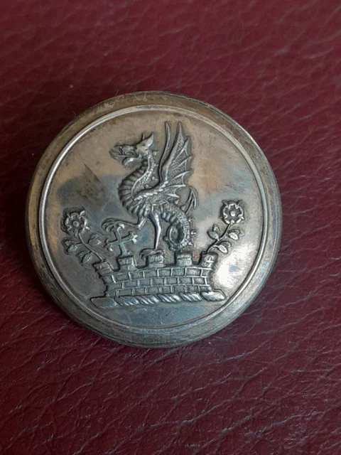 ANTIQUE LIVERY BUTTON Wyvern Mural Crown late 1800's 25 mm £18.00 ...
