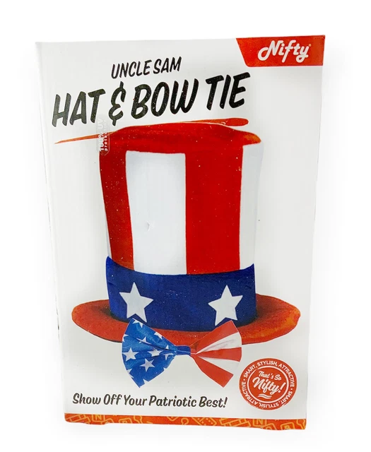 UNCLE SAM TOP Hat and Bow Tie Set Patriotic 4Th of July Flag Apparel £ ...