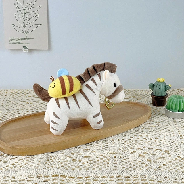ZEBRA PLUSH ANIMAL Keychain With Pull String For Kids And Collectors ...