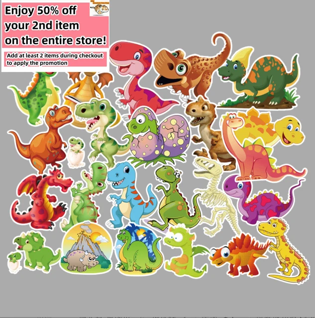 50PCS WATERPROOF STICKERS Dinosaur Kids DIY Luggage Phone Laptop Water ...