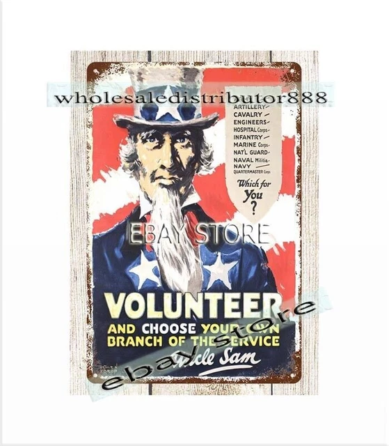 WW1 UNCLE SAMS Volunteer metal tin sign art posters sale £19.49 ...